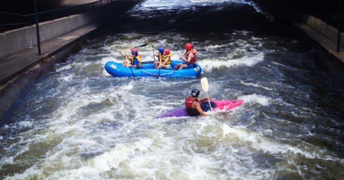 Whitewater Rafting Downtown in South Bend, Indiana
