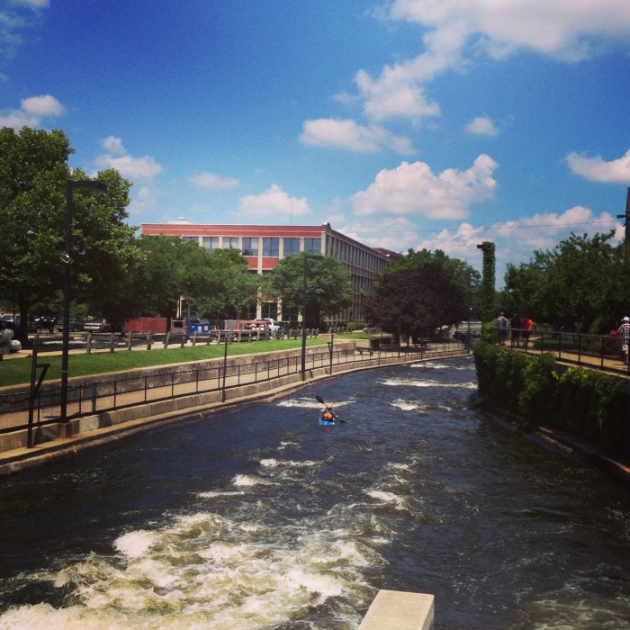 Whitewater Rafting Downtown in South Bend, Indiana