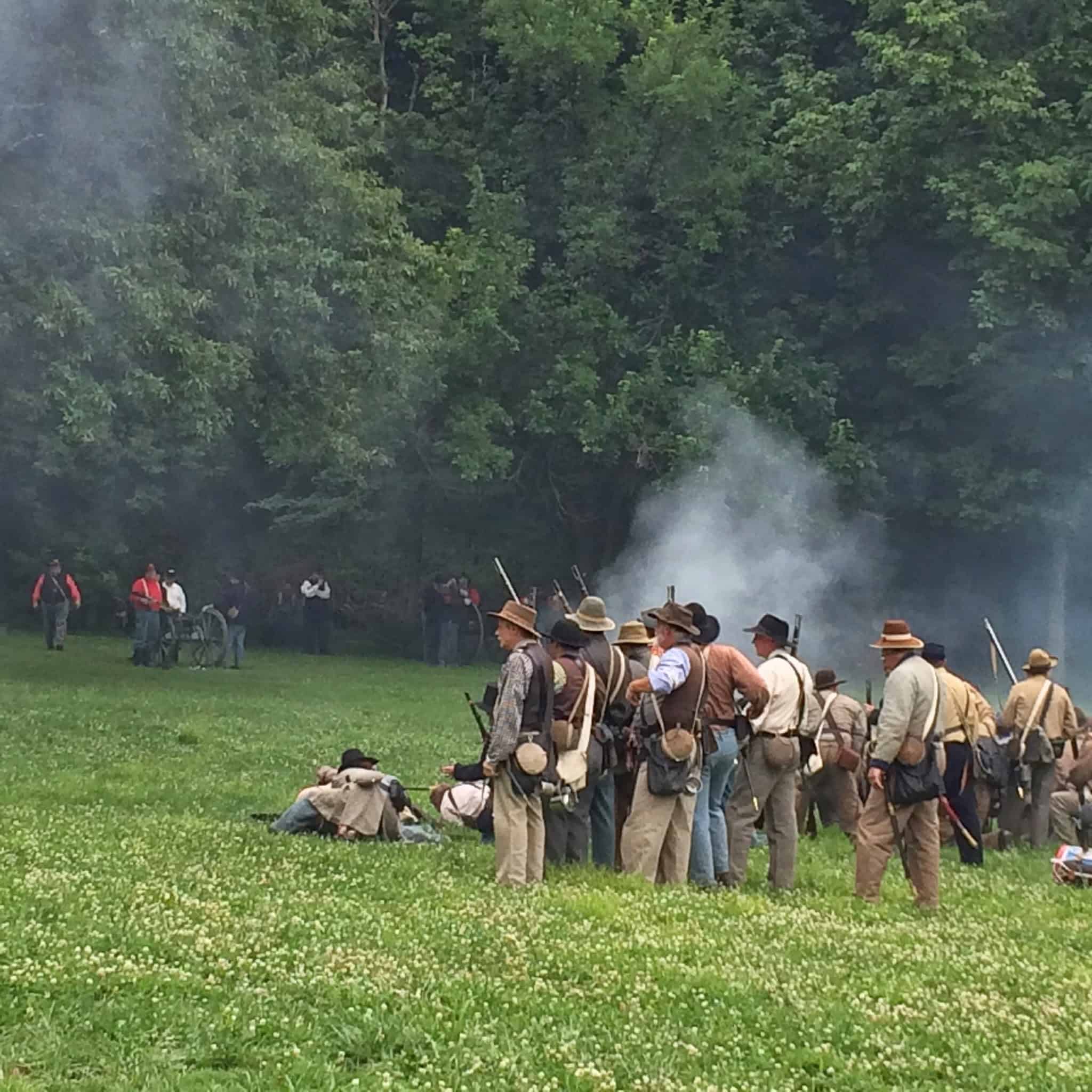 Civil War Battle Reenactment at Heritage Village