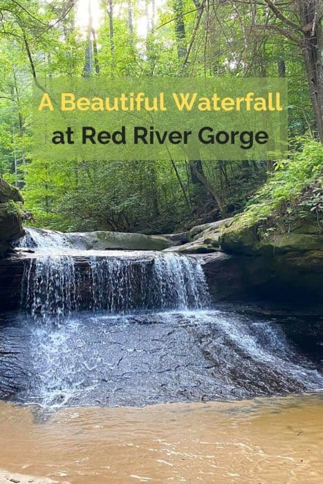 A Beautiful Waterfall at Red River Gorge in Kentucky