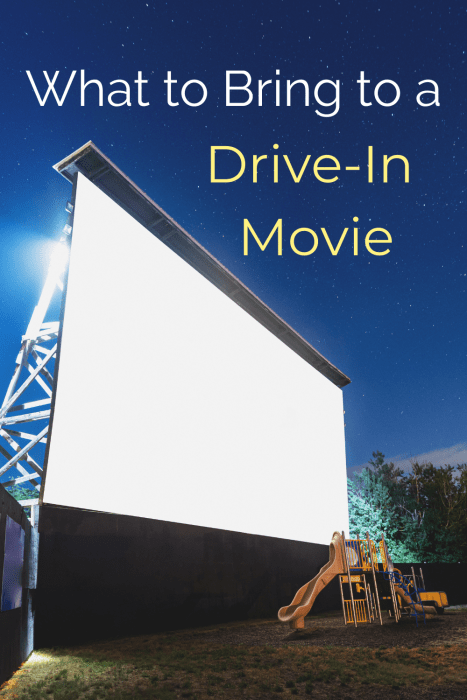 What to Bring to a Drive-in Movie