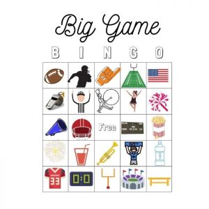 Football Fun With Big Game Bingo - Free Printable