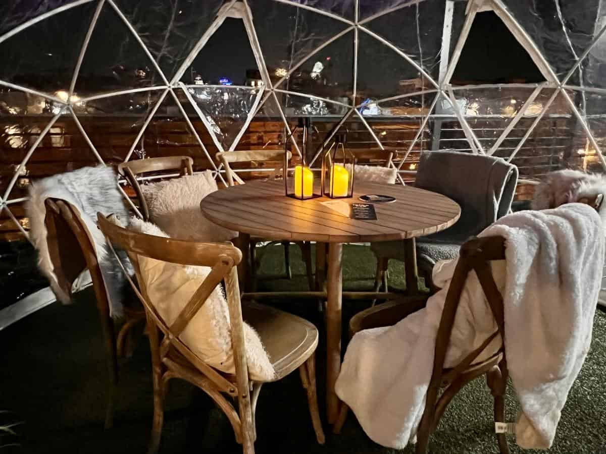 Relax at the Rooftop Igloo Bar at Braxton Brewing Co. Near Cincinnati, OH