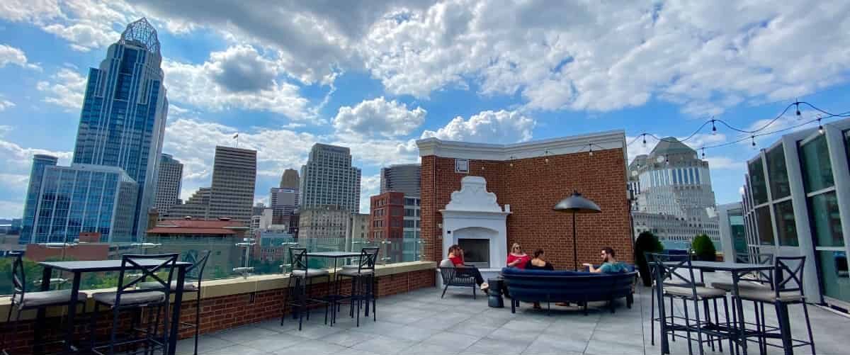 Scenic Rooftop Views From Vista at The Lytle Park Hotel in Cincinnati