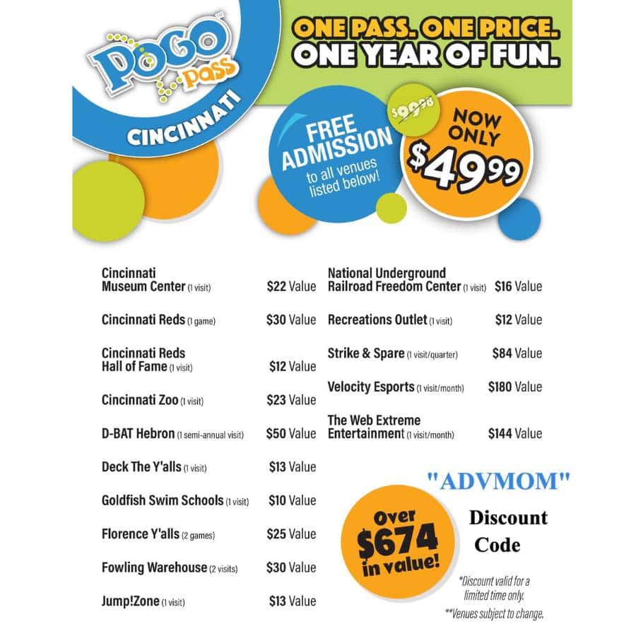 Save on Local Attractions - Cincinnati POGO Pass Discount
